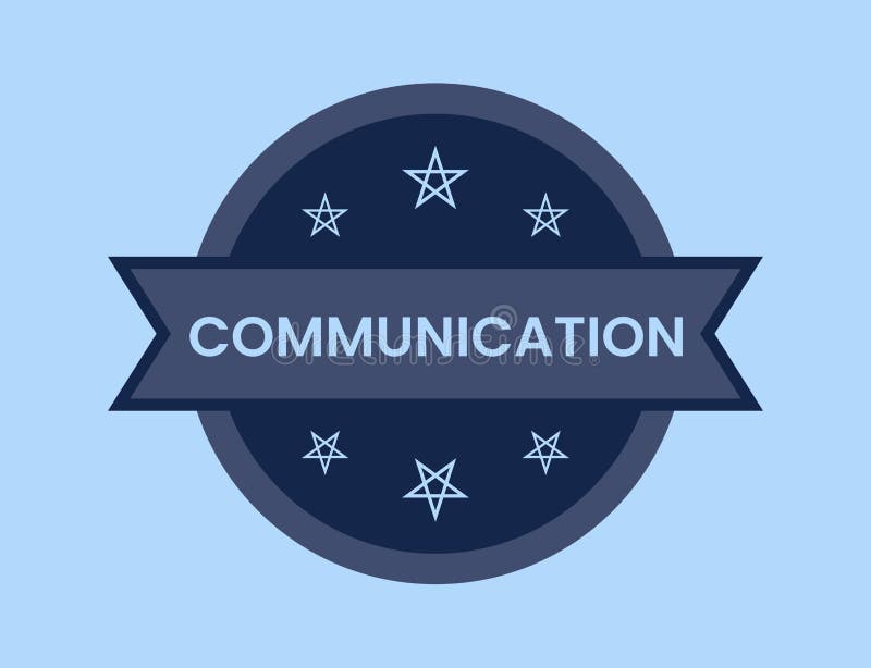 Communication Badge Vector Illustration, Communication Stamp Stock ...