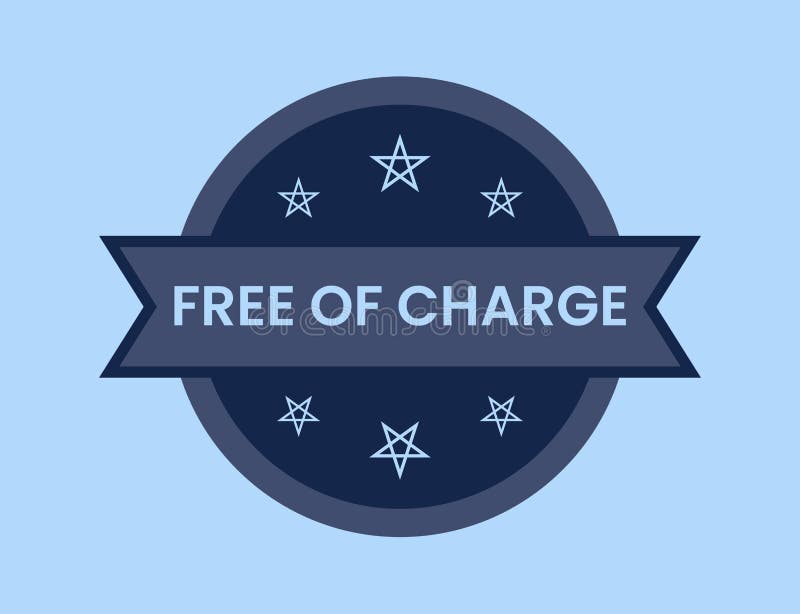 Free of Charge Badge Vector Illustration, Free of Charge Stamp Stock ...