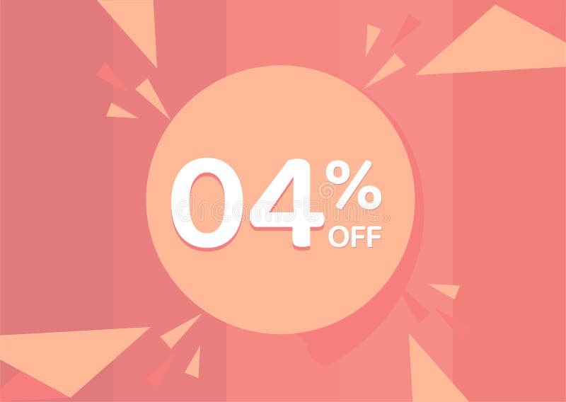 4 OFF Sale Discount Banner, Discount Offer, 4 Discount Banner on ...