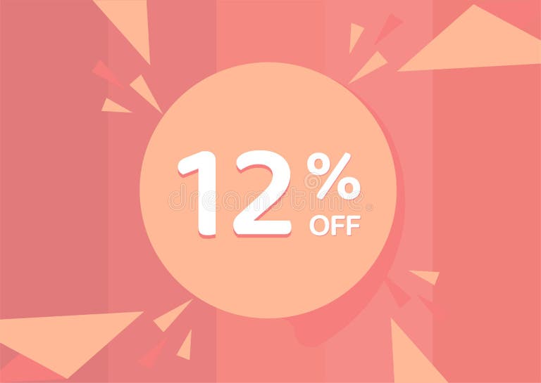 12 OFF Sale Discount Banner, Discount Offer, 12 Discount Banner on ...