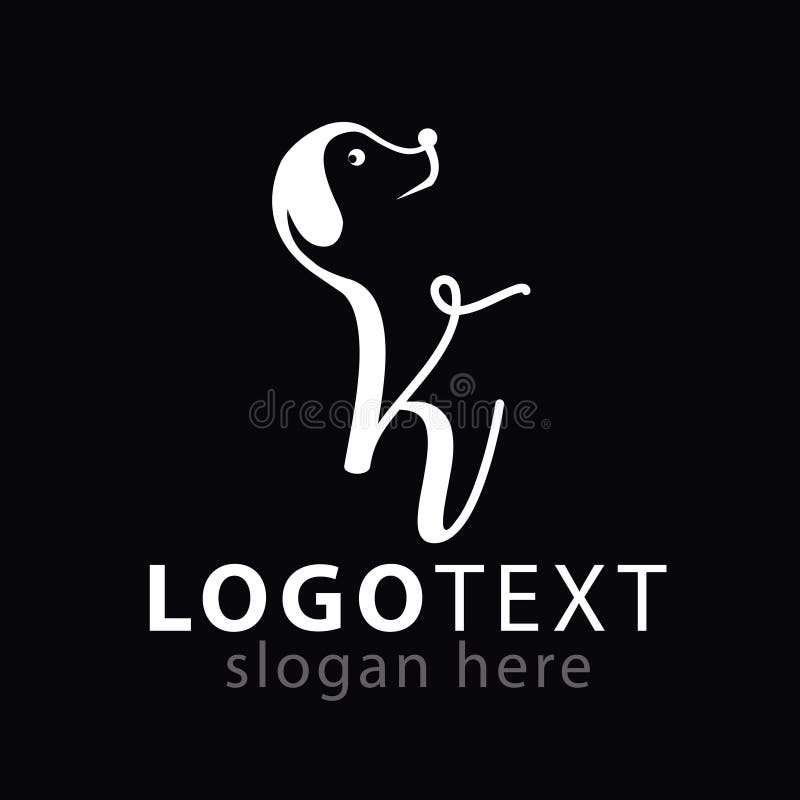 K Letter and Dog Logo stock vector. Illustration of clinic - 159014980