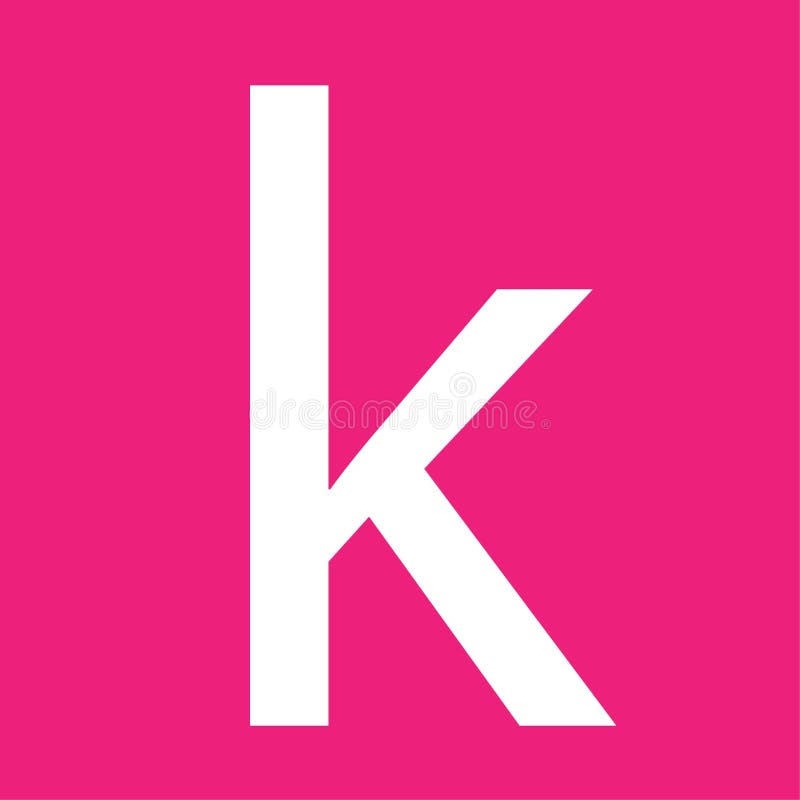 K Letter on Pink Background Stock Illustration - Illustration of design ...