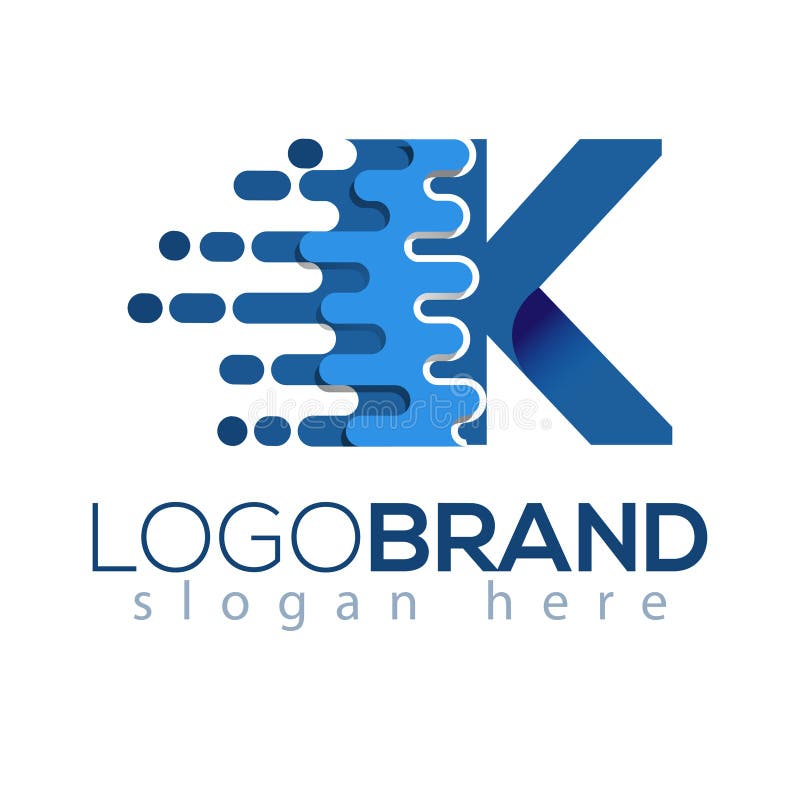 K Letter Pixel Icon Vector Logo Element. Letter Speed Logo Template ...