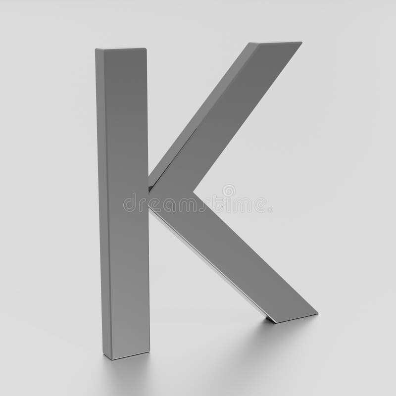 K Letter Render stock illustration. Illustration of text - 246312086