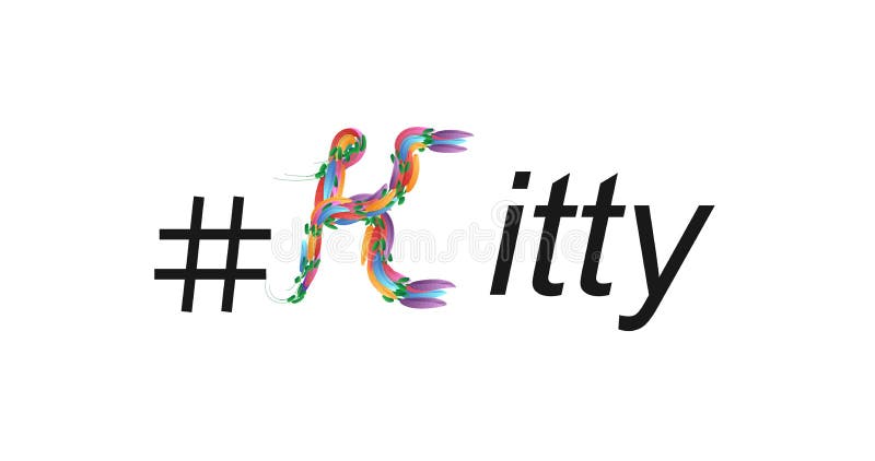 K Letter Symbol, K Monogram. Kitty Word Creative Poster Design. Stock ...