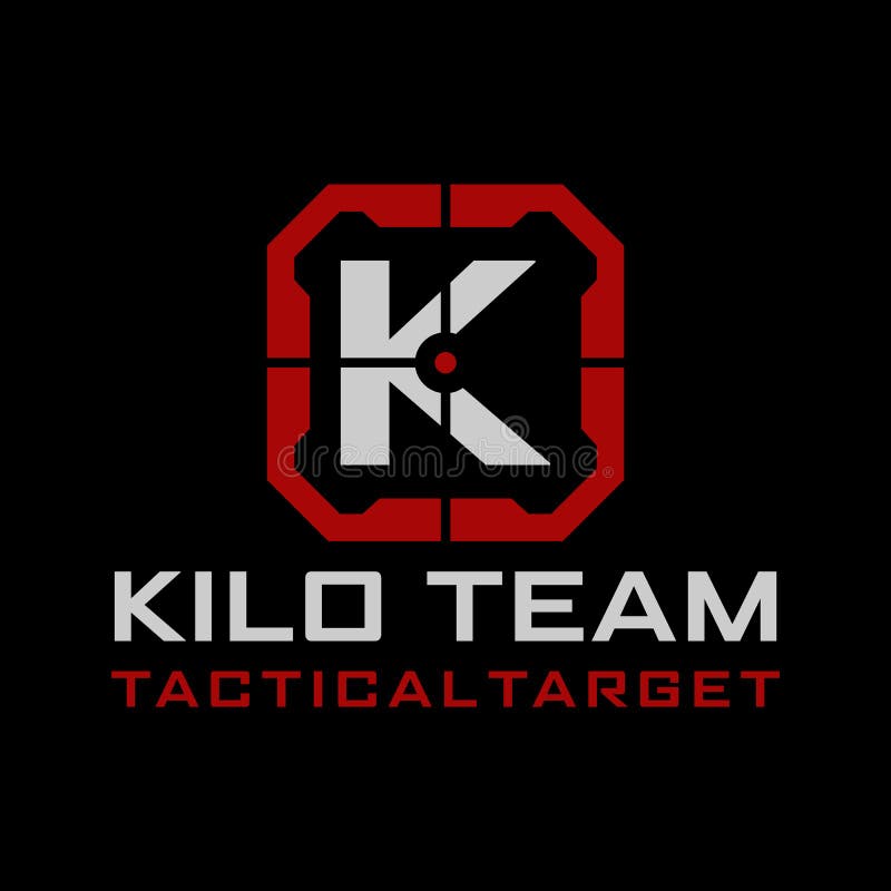 K Letter Tactical Military Target Logo Design Stock Illustration ...