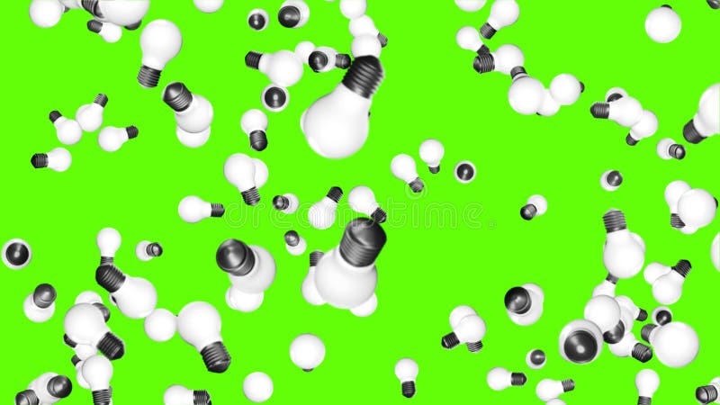 Light Bulb Falling Down Loop Animation Backgrounds. Concept of New ...