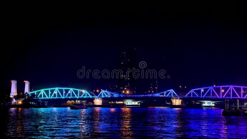 4K Light and Sound Work at Phuttha Yot Fa Bridge Stock Footage - Video ...