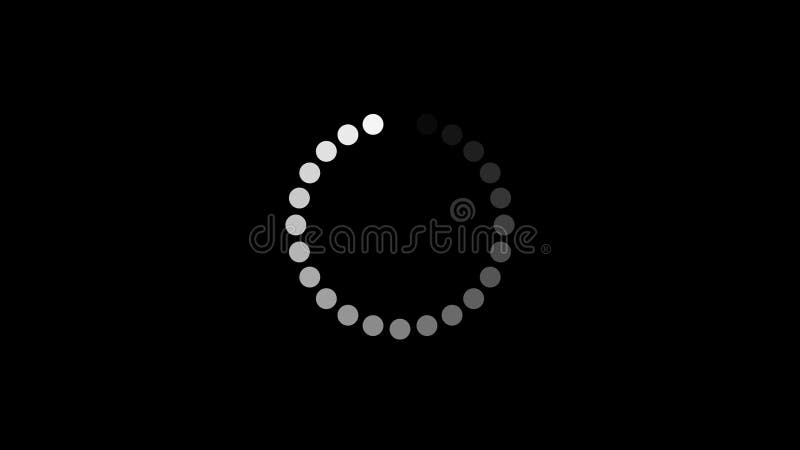 4k Loading Screen - White Point on Green Background. Animation Circle ...