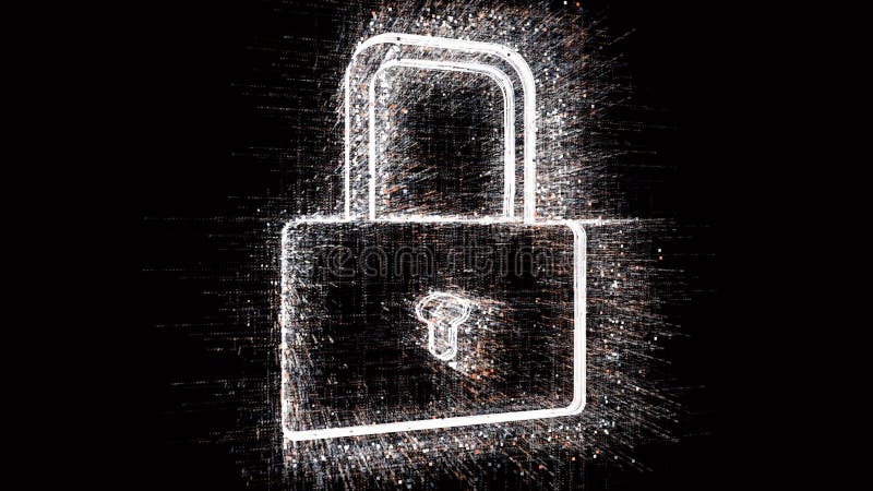4k Lock Symbol.the Matrix Binary Computer Code,changing from Zero To ...