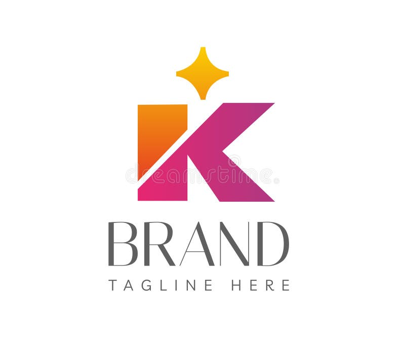 Letter K Logo Design. Letter K with Star Logo Stock Vector ...