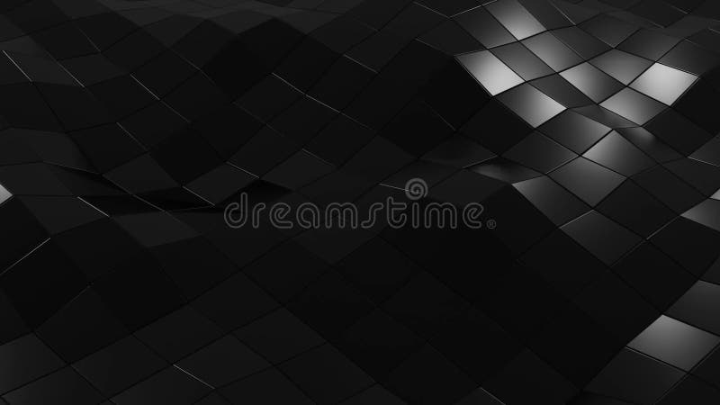 4K Loop of Abstract Moving Black Waves Background. Stock Footage ...