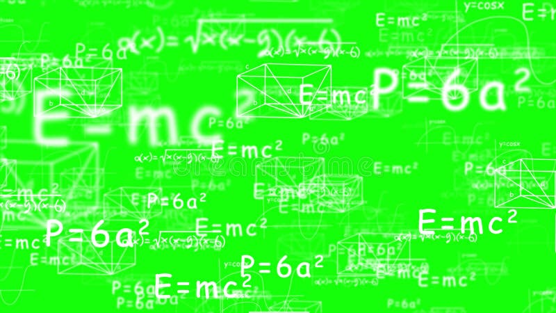 4K Loop Animation of Mathematical Formulas, Calculations, Graphs. Stock ...