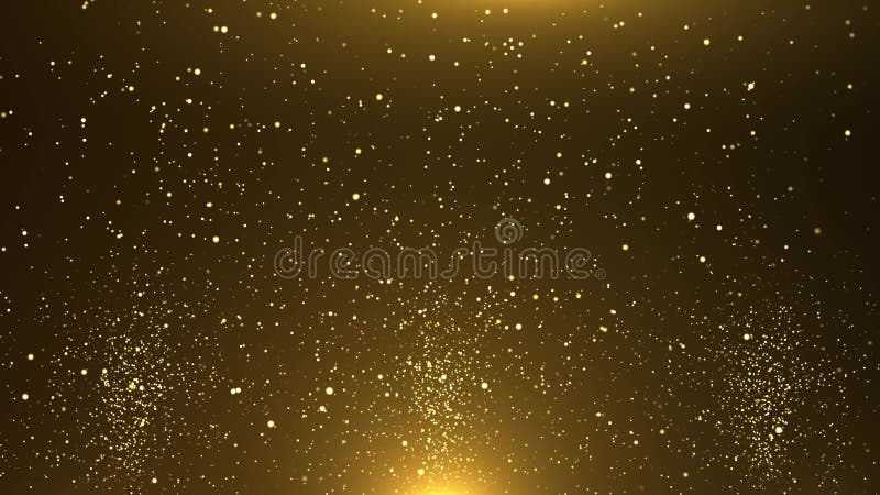 4K Loop Animation of Moving Gold Particles Dust Background. Stock Video ...