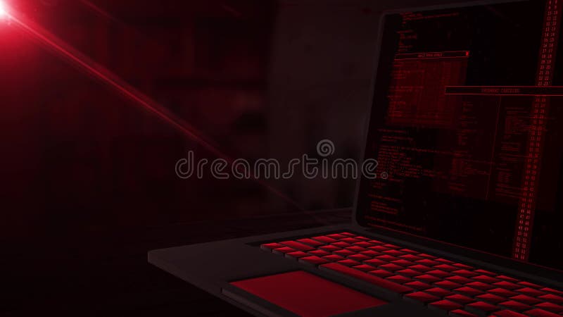 4K Loop Background of Computer Hacking, Data Theft, Scam, Phishing ...
