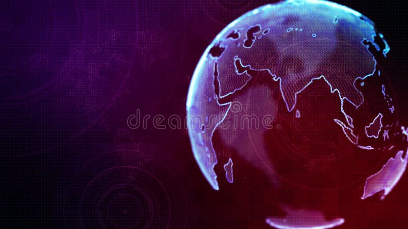 4K Loop Digital World Connectivity Animation, Modern Communication ...