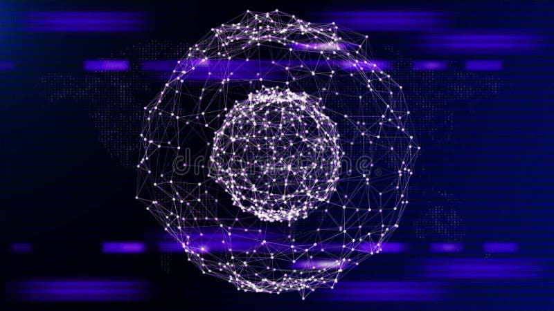 4K Loop Global Network Connection and Data Connections Animation. Stock ...