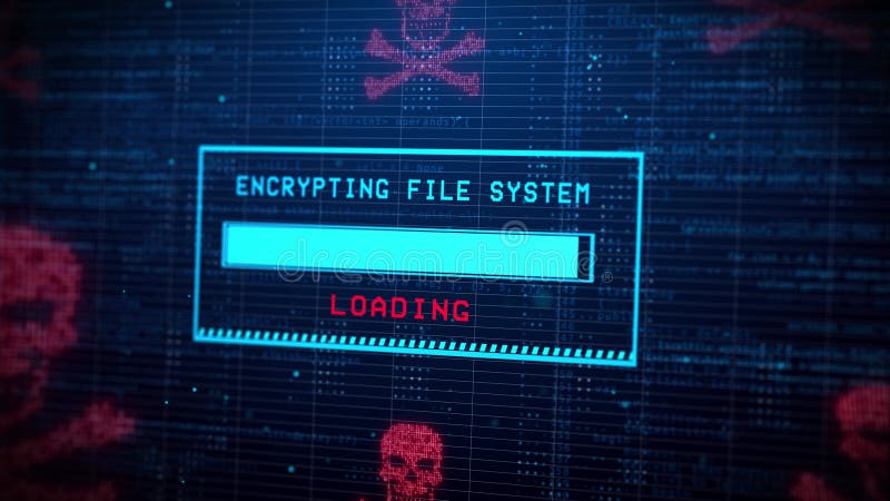RANSOMWARE Alert Warning Error Message Blinking on Screen . Stock ...