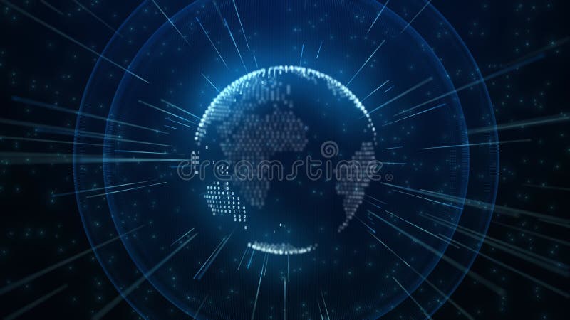 3D Animation World Maps Point Art Dots Connecting Line Dots Makes ...