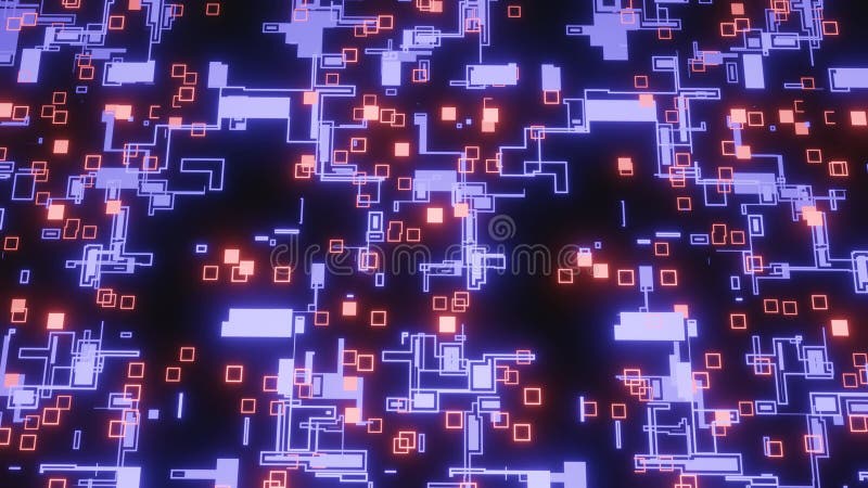 4k Looped Animation. 3d Objects Form Sci Fi Composition on Surface 3d ...