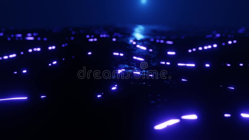 Hi Tech Pattern on Plane Surface, Neon Glow, Complex Elements and ...