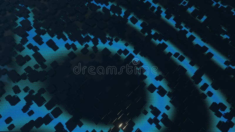 3d Objects Form Sci Fi Composition on Surface 3d Pattern. Hi Tech ...