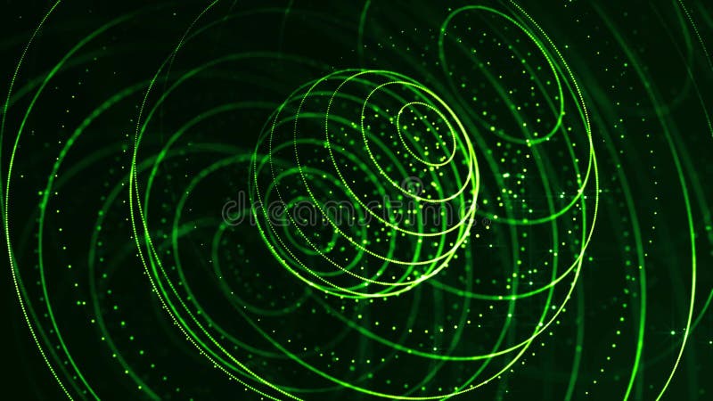 4k Looped Sci-fi Green Background with Bokeh and Light Effects. Glow ...