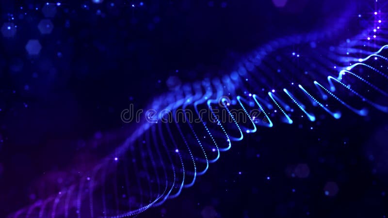 4k Looped Sci-fi Particle Background with Bokeh and Light Effects. Glow ...