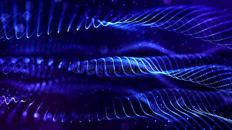 4k Looped Sci-fi Particle Background with Bokeh and Light Effects. Glow ...