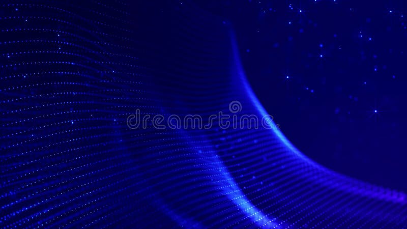 4k Looped Sci-fi Particle Background of Microworld or Space with Bokeh ...