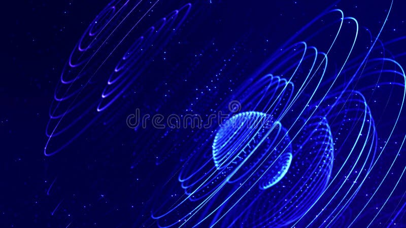 4k Looped Sci-fi Particle Background of Microworld or Space with Bokeh ...
