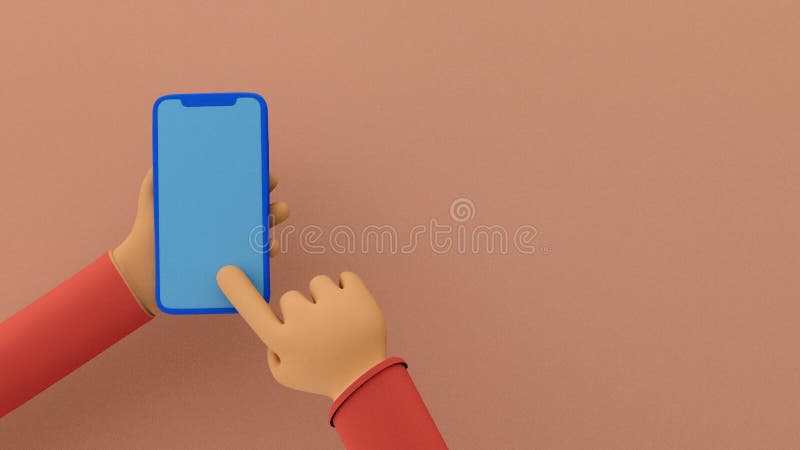 4K Looped Tap Animation, Mobile Phone in Hand, Checking Smartphone ...