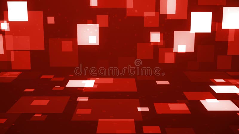 4K Red Looping Animation with Glowing Squares in Futuristic Grid Motion Stock Video - Video of ...
