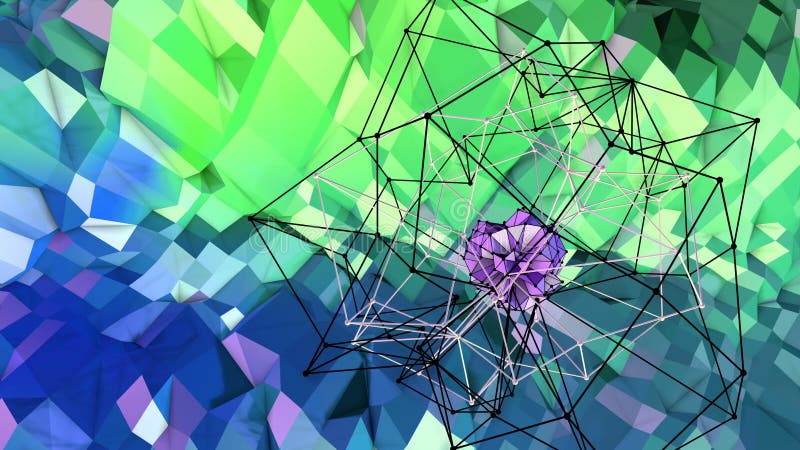 4k Low Poly Background Animation in Loop. Seamless 3d Animation As ...