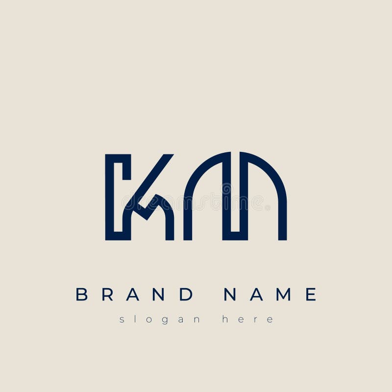KM Alphabet Letter Icon Logo Stock Vector - Illustration of simple ...