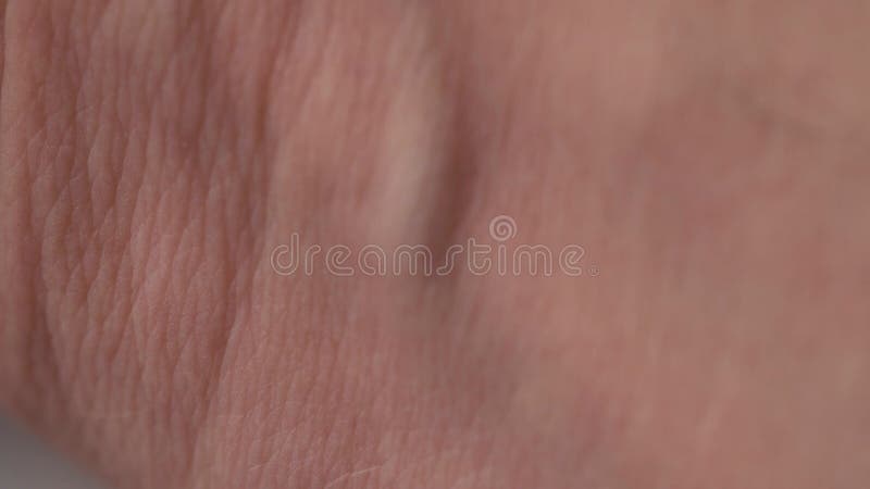4k Macro Human Skin Background Pulse on Hand Stock Video - Video of ...