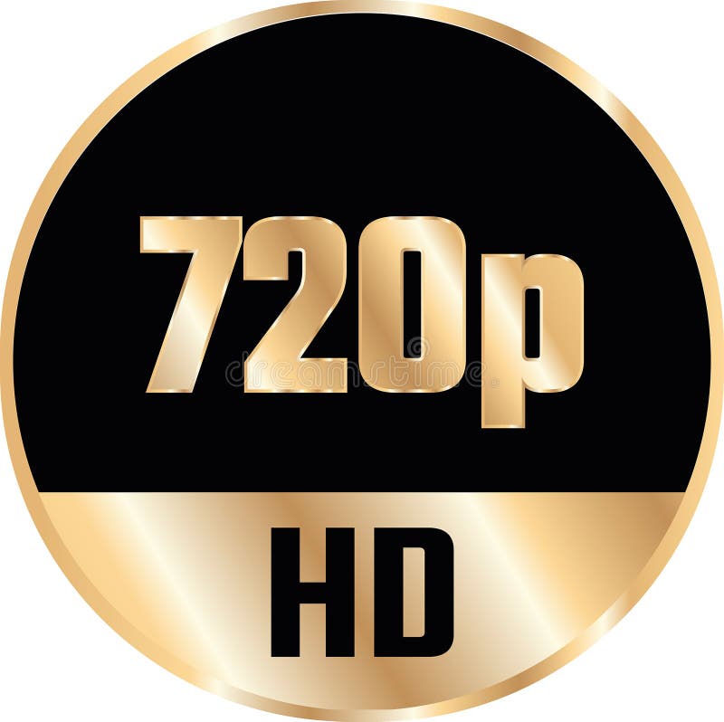 720K Icon QHD TV Ultra-thin Vector Illustration Gold and Black Style ...