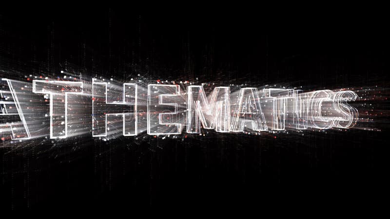 4k MATHEMATICS Word,Matrix Binary Computer Code Text Design Particle Animation. Stock Footage ...