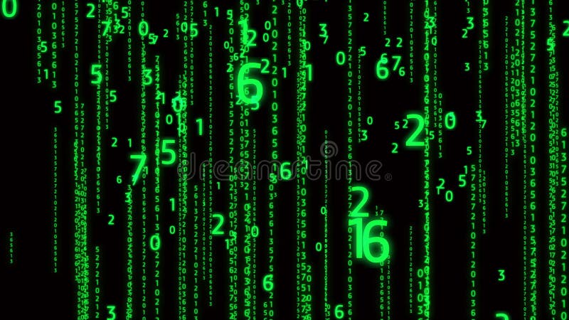 4k the Matrix Style Binary Code,Matrix of Changing from Zero To One ...