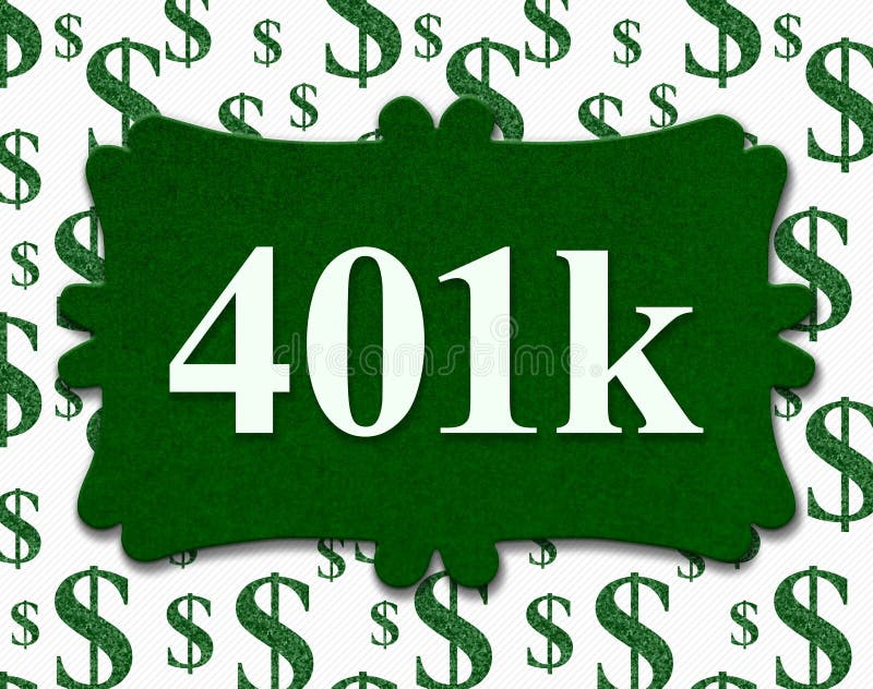 401k Message with Green Dollar Signs Stock Photo - Image of money ...