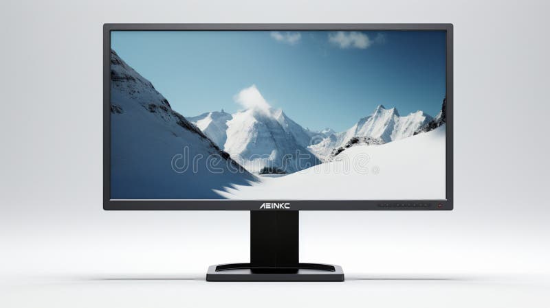 4k Monitor Isolated on White, AI Generative Stock Illustration ...