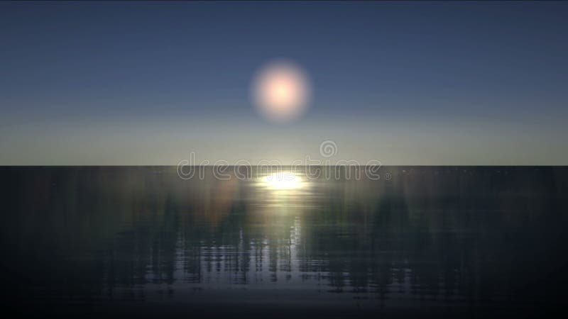 4k Moon reflection sea. stock video. Video of celestial - 82924451