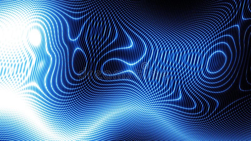 4K Motion Graphic of Blue Digital Particles Wave Flow, Digital ...