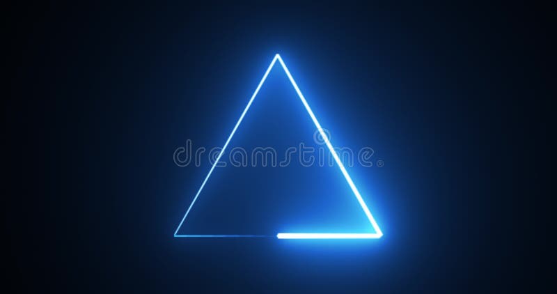 4K Neon Glowing Triangle Loop Background Motion Graphic Fast Futuristic Technology Bg. Stock ...