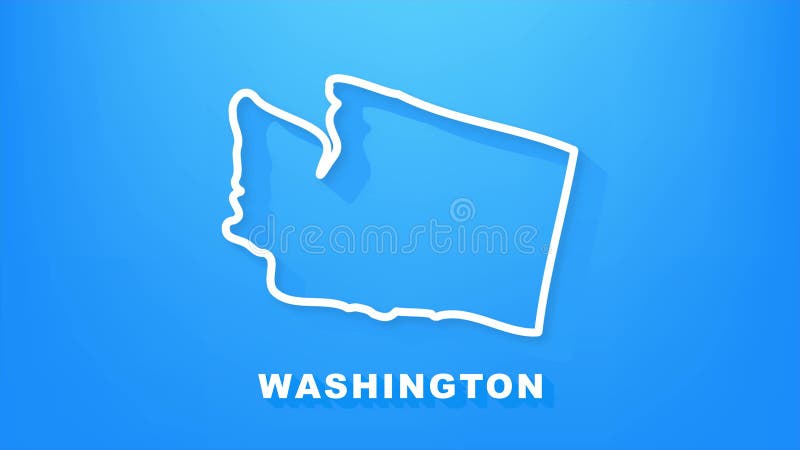 4K Neon Lights of Washington State Map. Motion Graphics. Stock Video ...