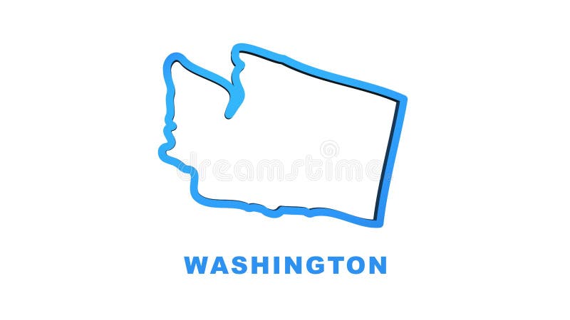 4K Neon Lights of Washington State Map. Motion Graphics. Stock Video ...