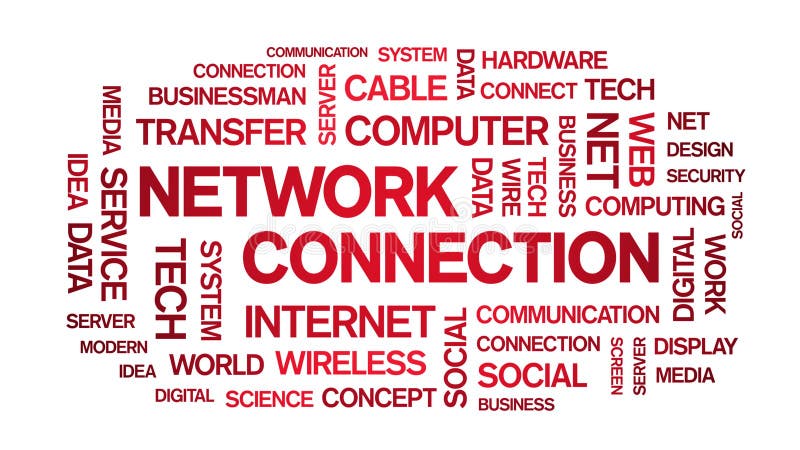 4k Network Connection Animated Word Cloud,Text Design Kinetic ...