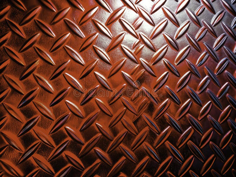 8K Panoramic Red Diamond Plate Metal Texture a Seamless Reflective ...
