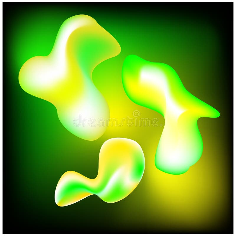 Green Liquid Style Abstract Object Illustration Design Stock Vector ...