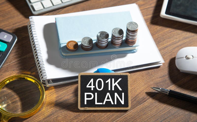 401k Plan with a Coins. Business and Finance Stock Photo - Image of ...